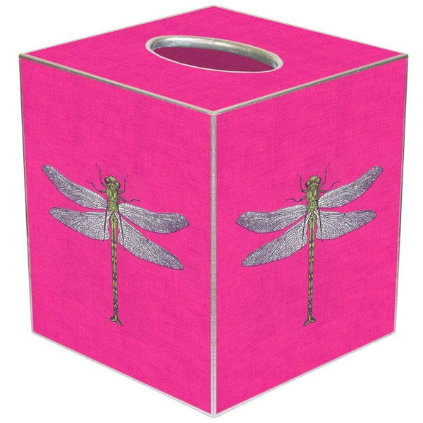 Marye-Kelley - Dragonfly on Fuchsia Linen | Room Tonic