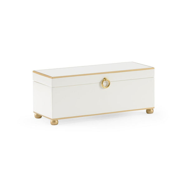 Rectangular Box with Gold Accents | Room Tonic